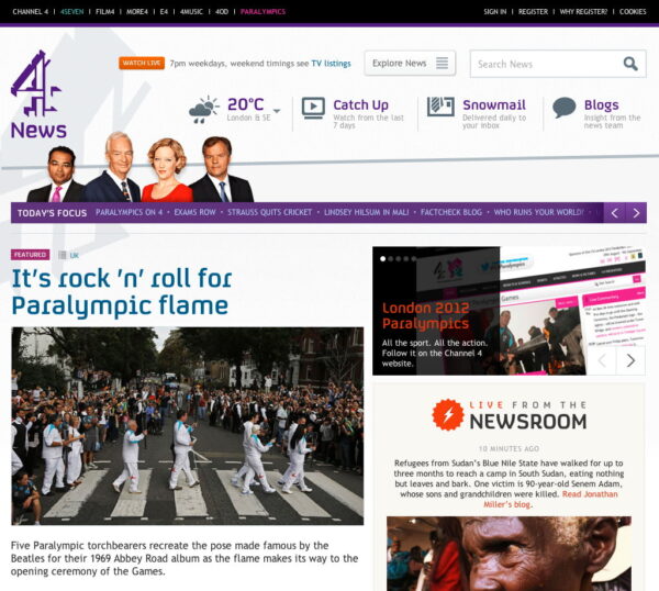 Channel 4 News relaunches website // August 29th, 2012
