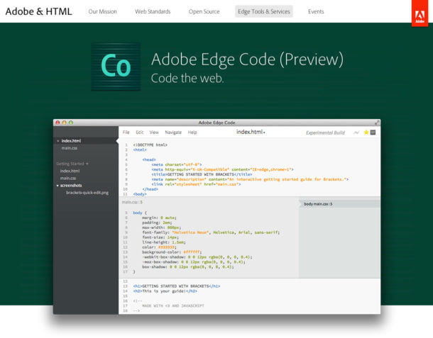 Adobe Edge Tools & Services // September 26th, 2012