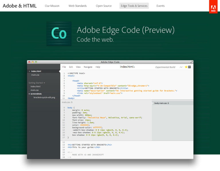 Adobe Edge Tools & Services // September 26th, 2012