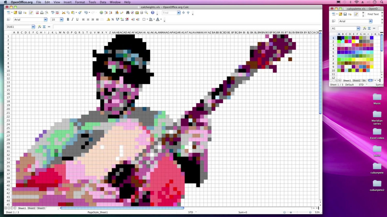 Music Video Created Using Spreadsheet Software // November 30th, 2012