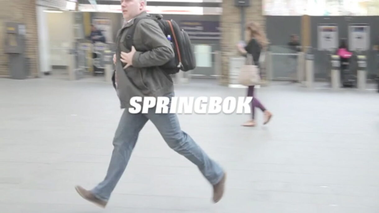 People running for trains in slow motion // May 14th, 2013