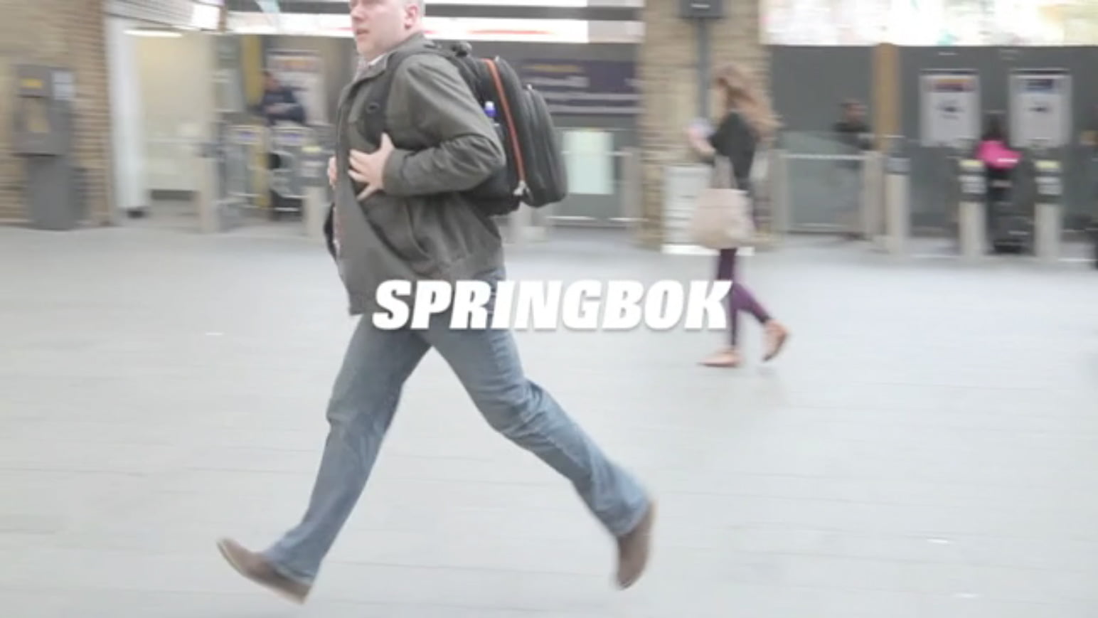 People running for trains in slow motion // May 14th, 2013
