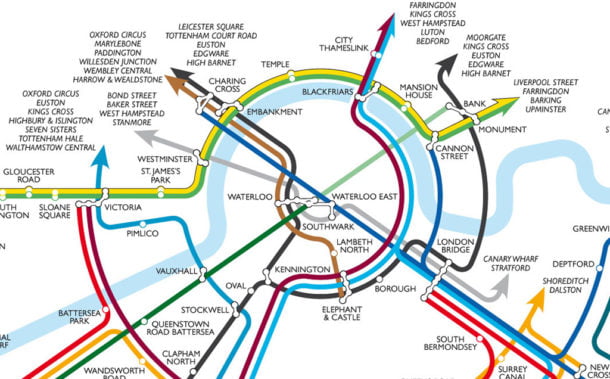 Alternative Map Of South London Train Routes - tiredbees by James Balderson