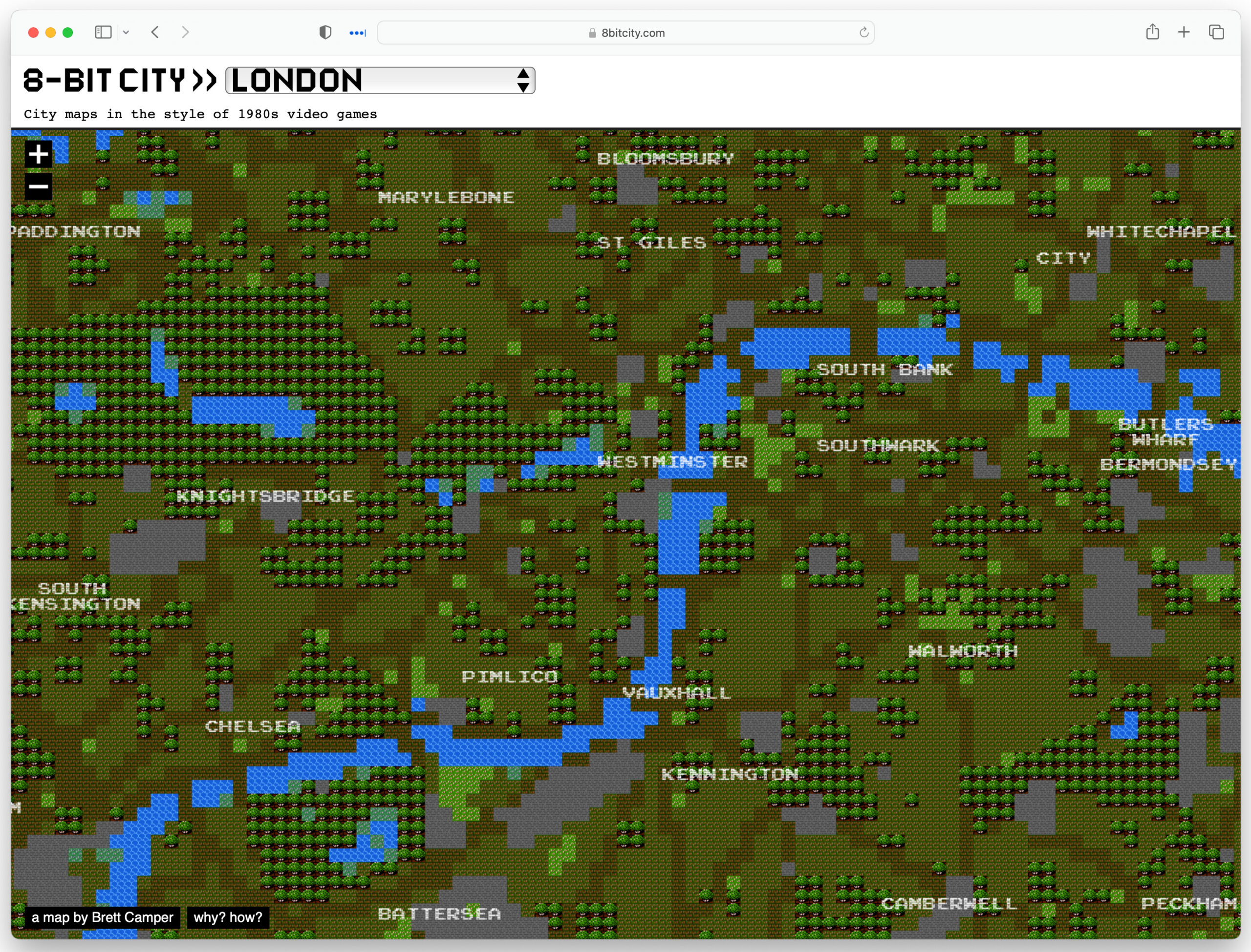 A stunning 8-bit map of London // July 8th, 2010